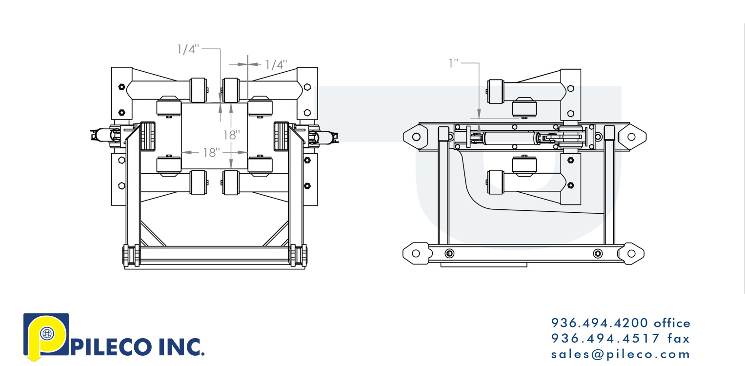 Fixed Leads, Square Concrete Pile Gate Arms from Pileco. Inc.