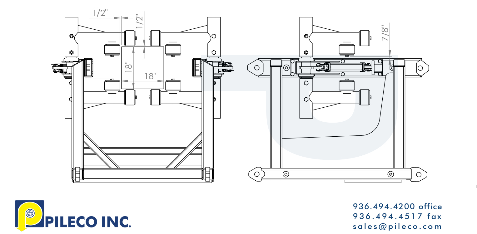 Fixed Leads, Square Concrete Pile Gate Arms from Pileco. Inc.