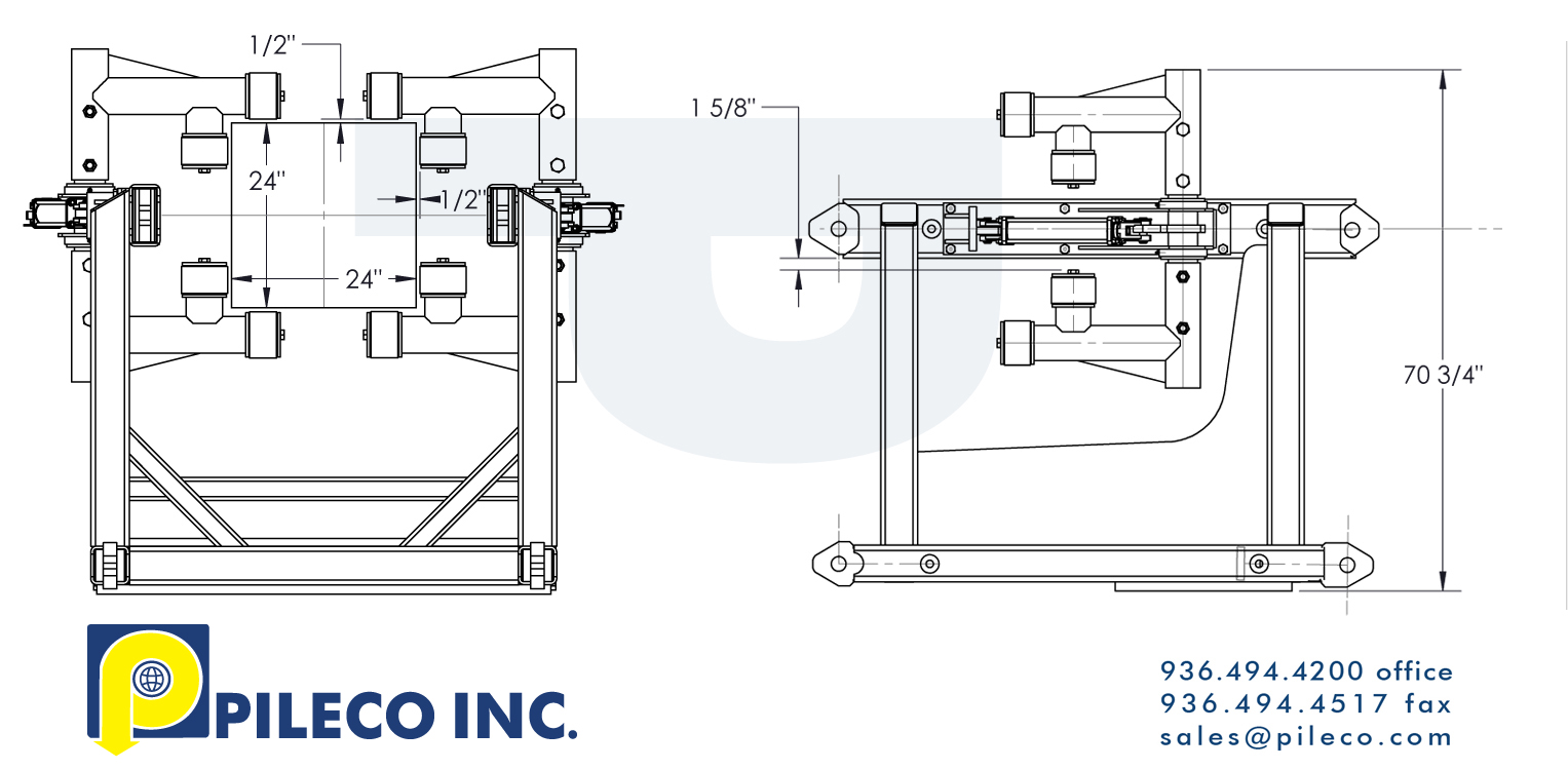 Fixed Leads, Square Concrete Pile Gate Arms from Pileco. Inc.