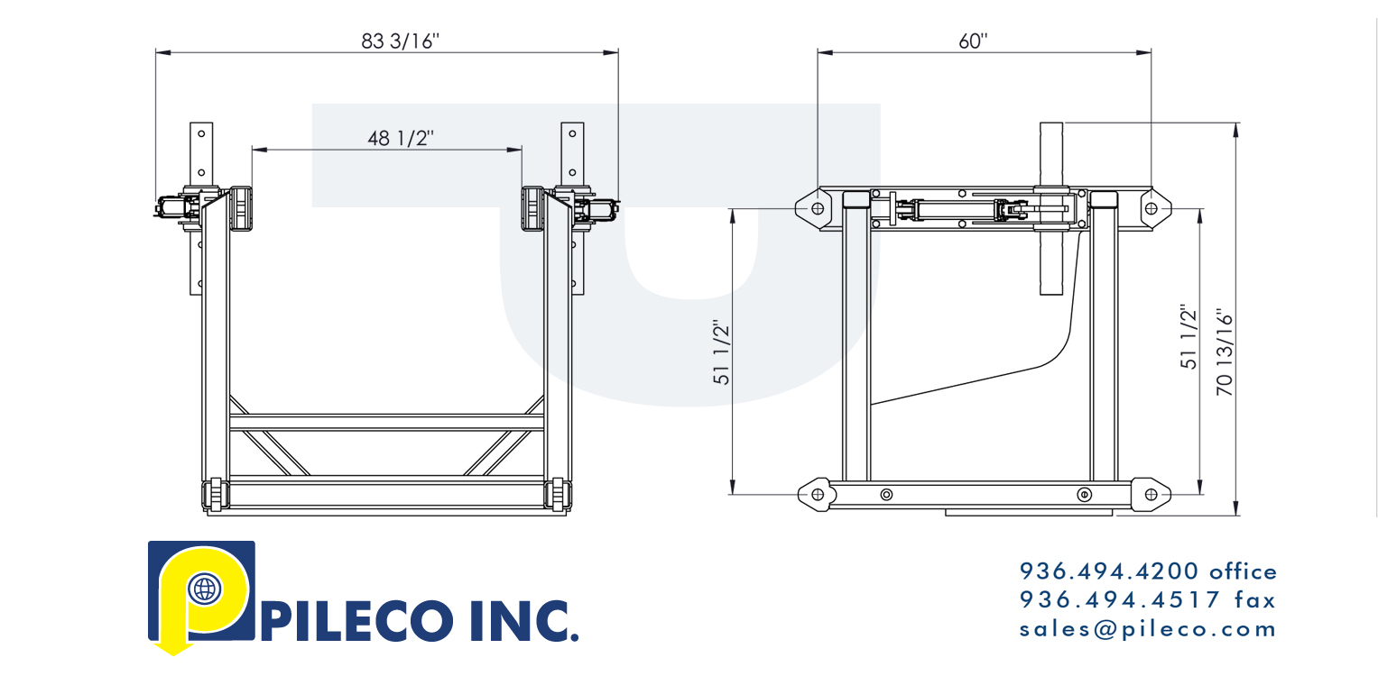 Fixed Leads, Square Concrete Pile Gate Arms from Pileco. Inc.